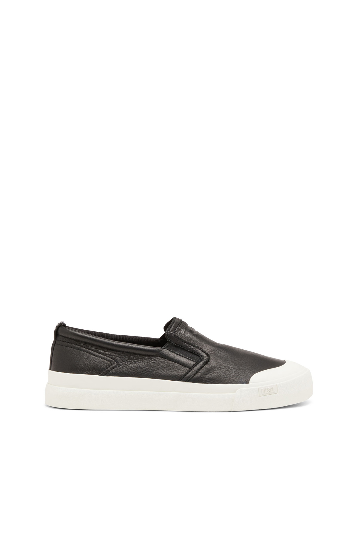 Diesel S-Athos-Slip-on sneakers in plain leather - Sneakers Mens in ...
