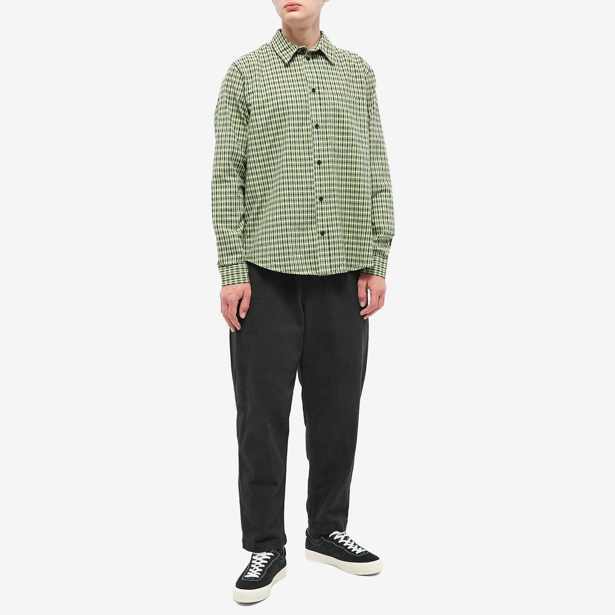 Wood Wood Men's Aster Flannel Shirt in Pine Green Wood Wood