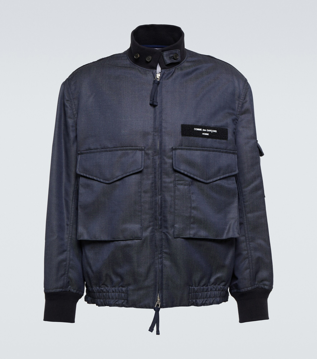 Comme des Garcons Homme - Logo patch wool jacket Comme des Garcons Homme