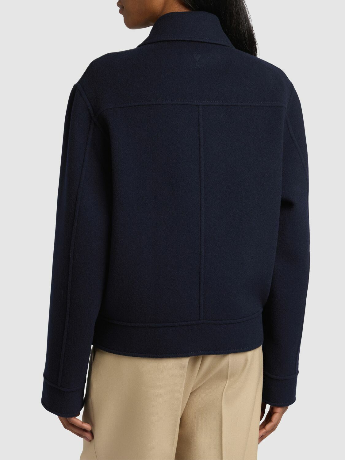 AMI PARIS Boxy Wool & Cashmere Jacket AMI