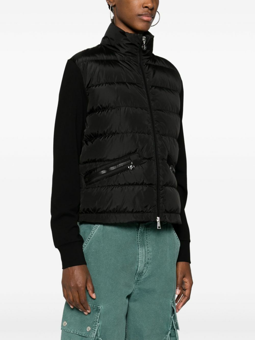 Moncler Black High-Neck Quilted Jacket Moncler