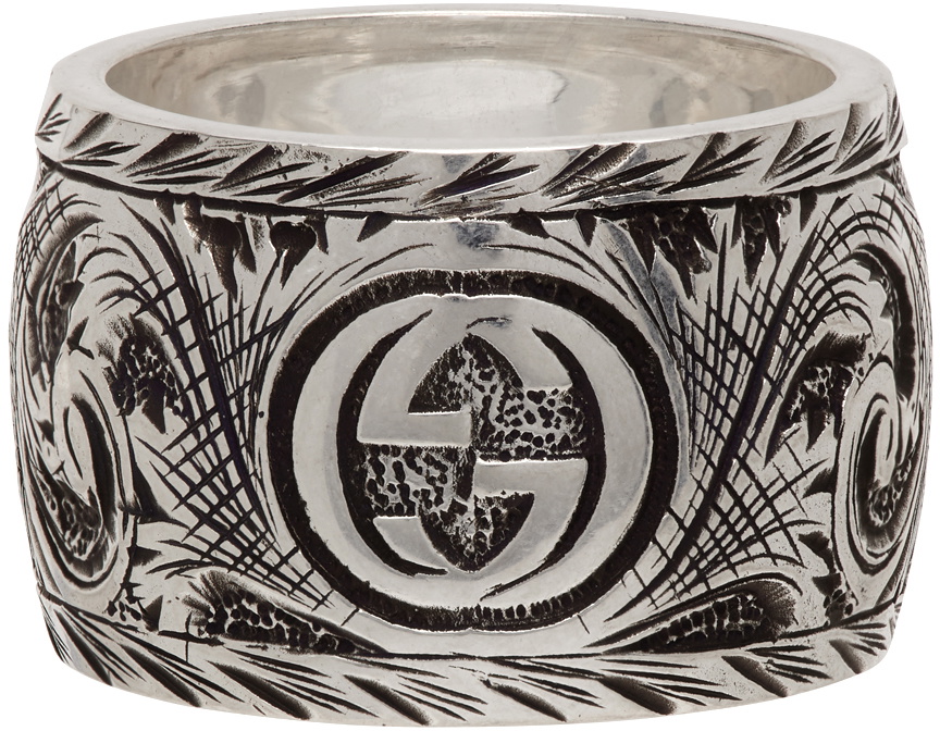 Gucci Silver Feline Garden Ring Gucci