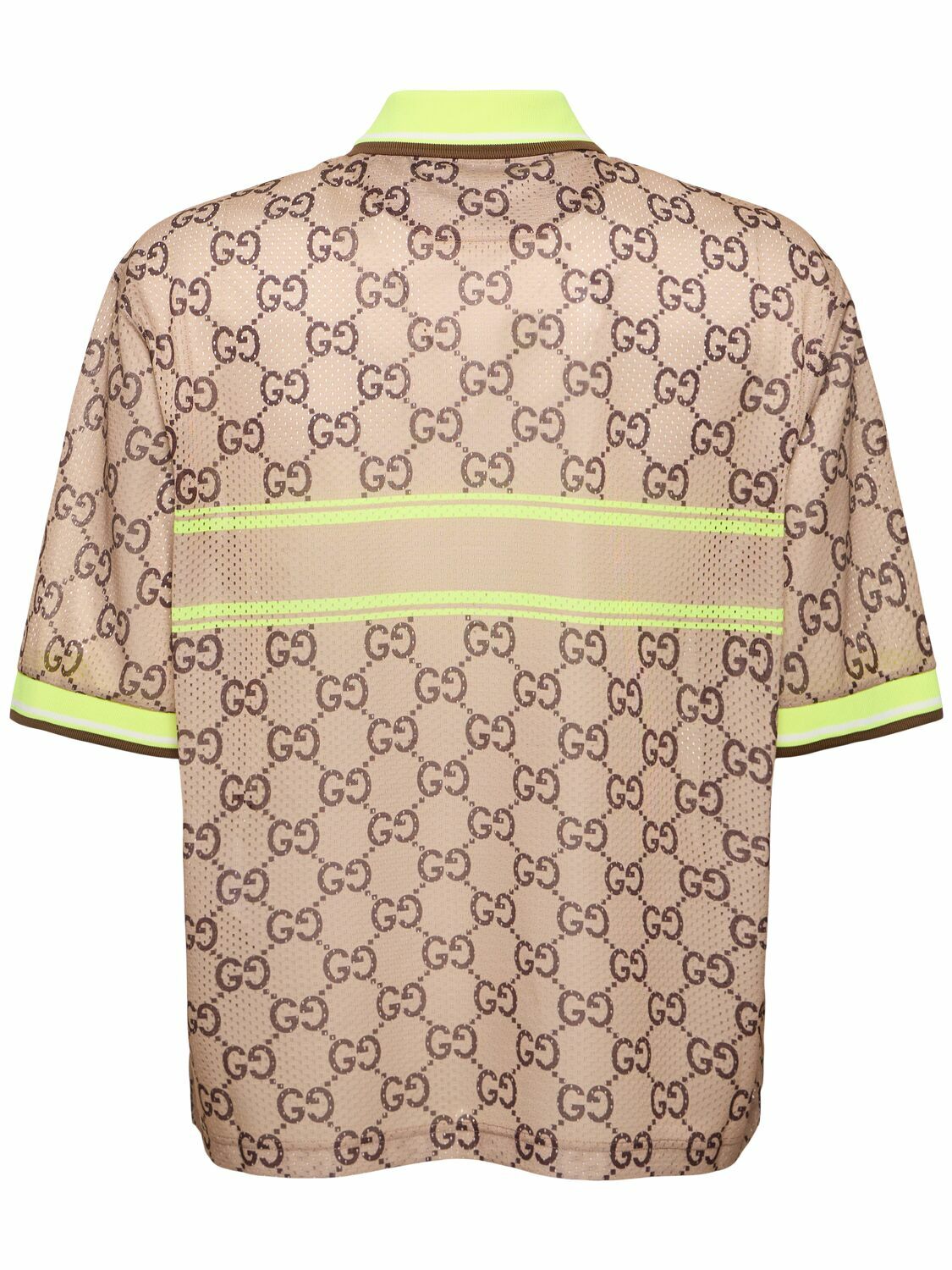 GUCCI Logo Tech & Mesh Polo Shirt Gucci
