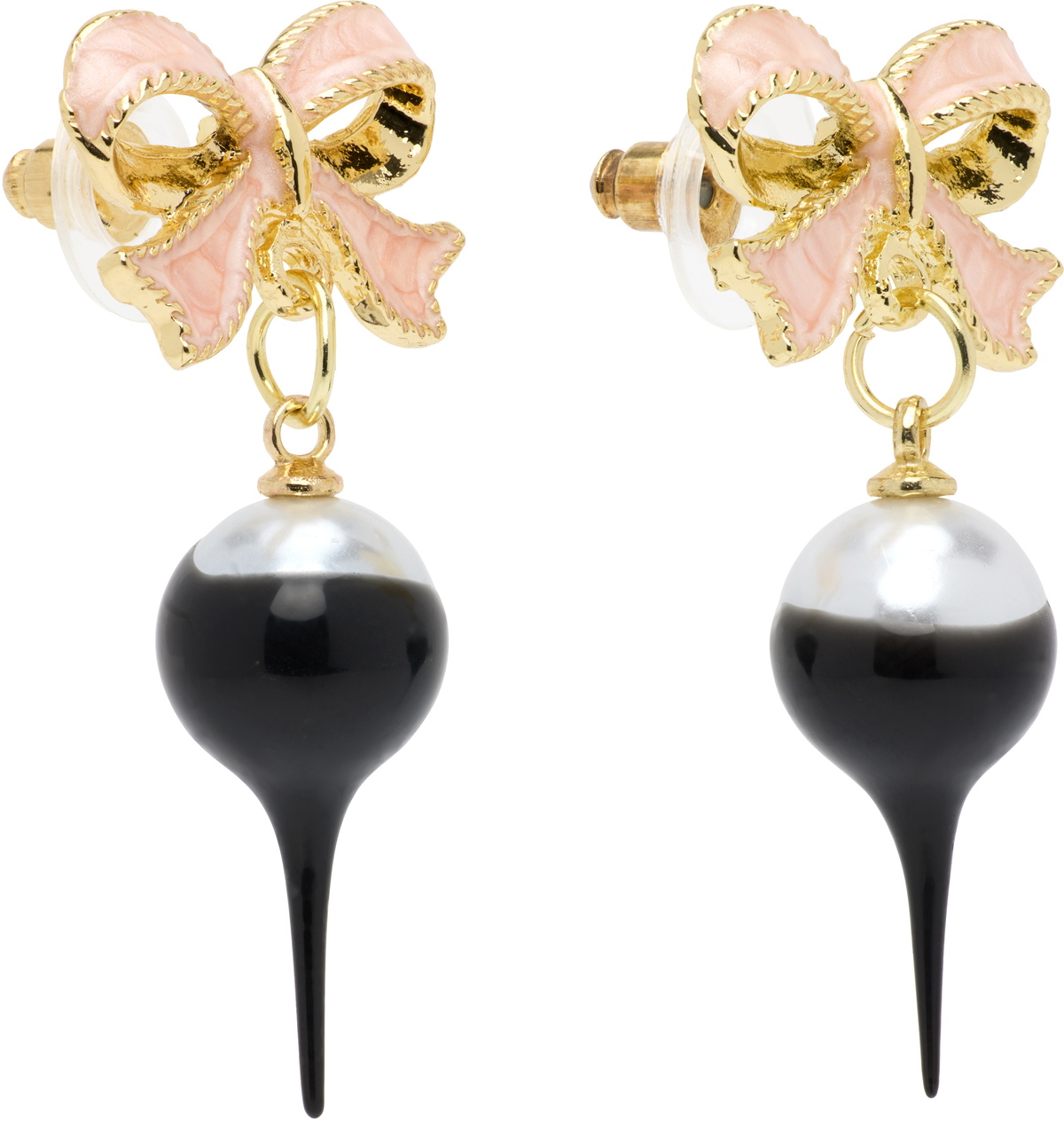 Ottolinger Gold Bow Pearl Earrings Ottolinger