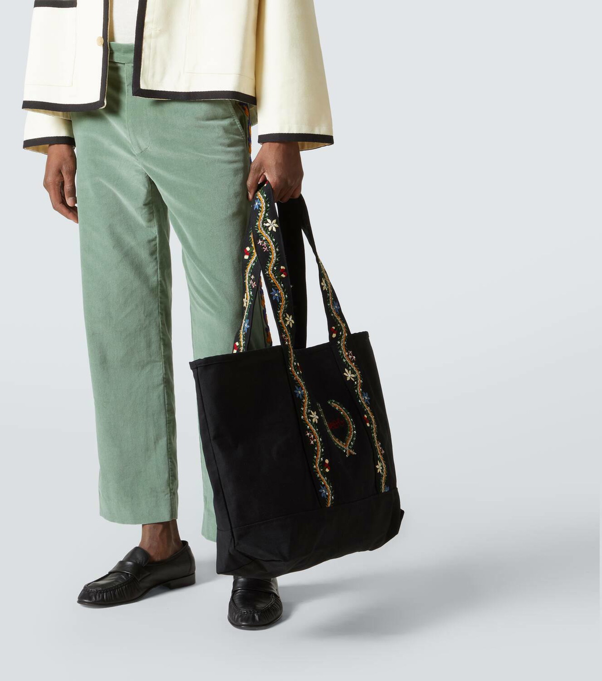 Bode Alpineflower sequined tote bag Bode