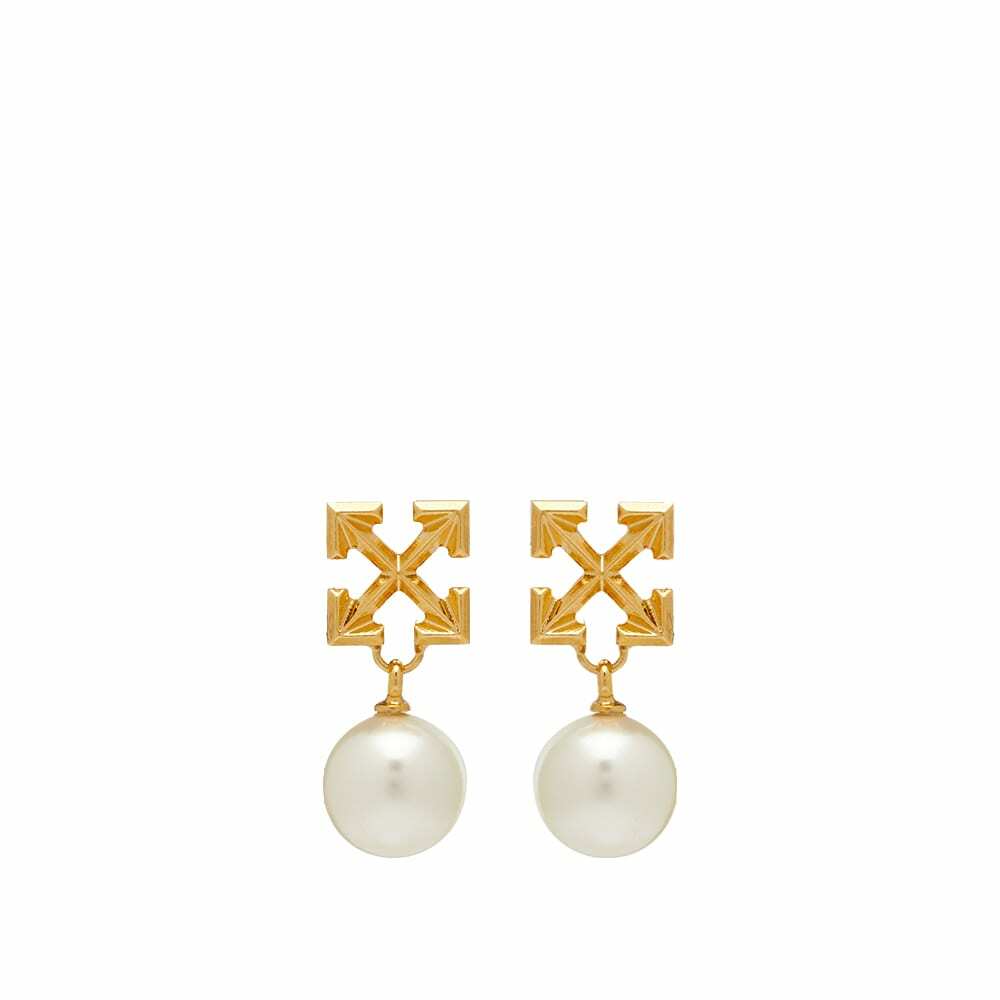 Off-White Pearl Arrow Earrings Off-White
