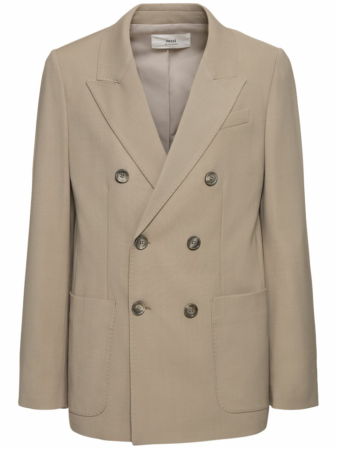 AMI PARIS - Double Breast Wool Twill Jacket AMI