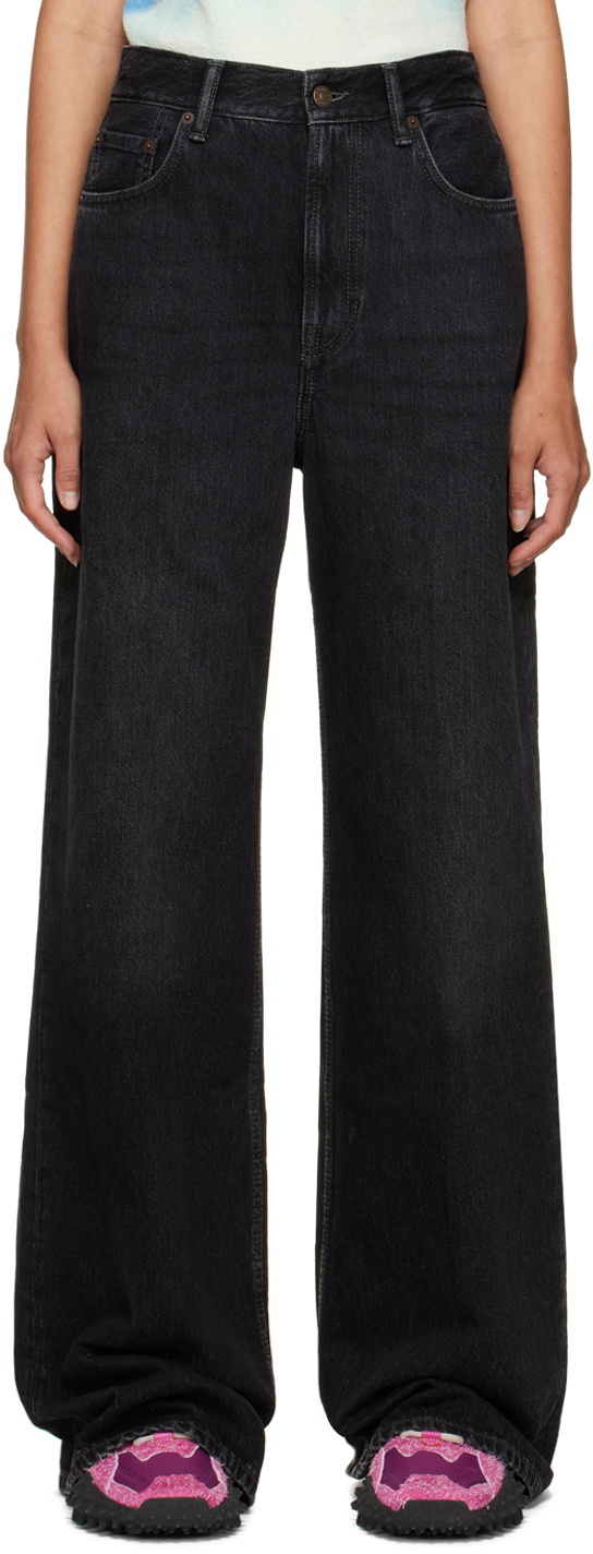 Acne Studios Black Bootcut Loose Jeans Acne Studios