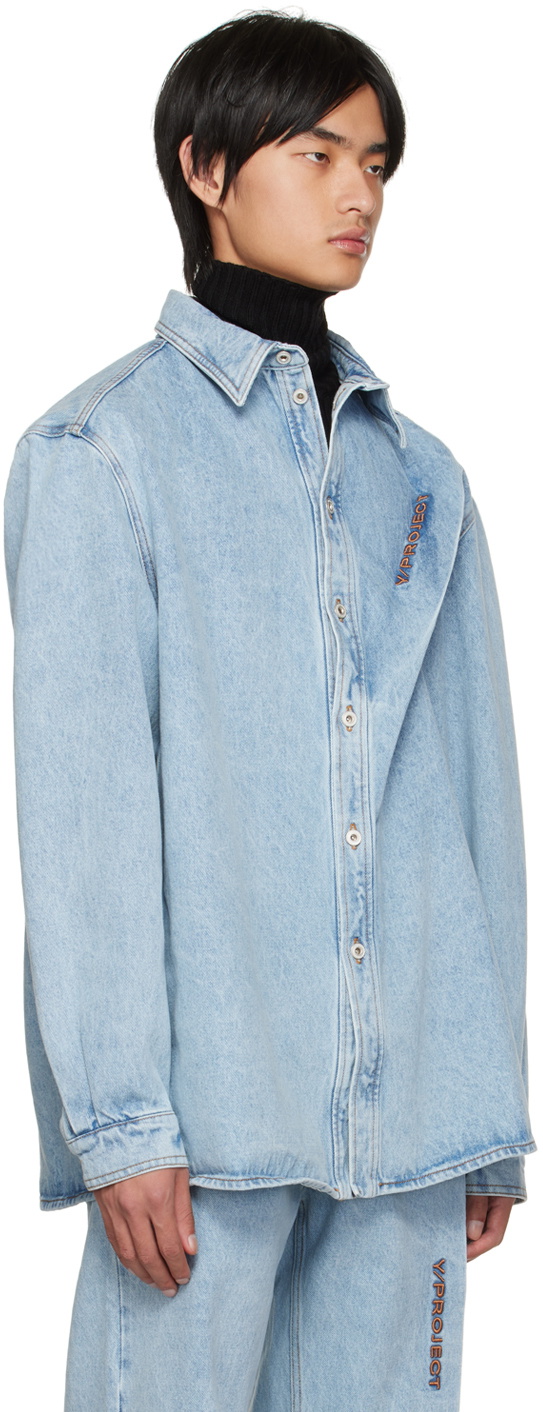 Y/Project Blue Pinched Shirt Y/Project