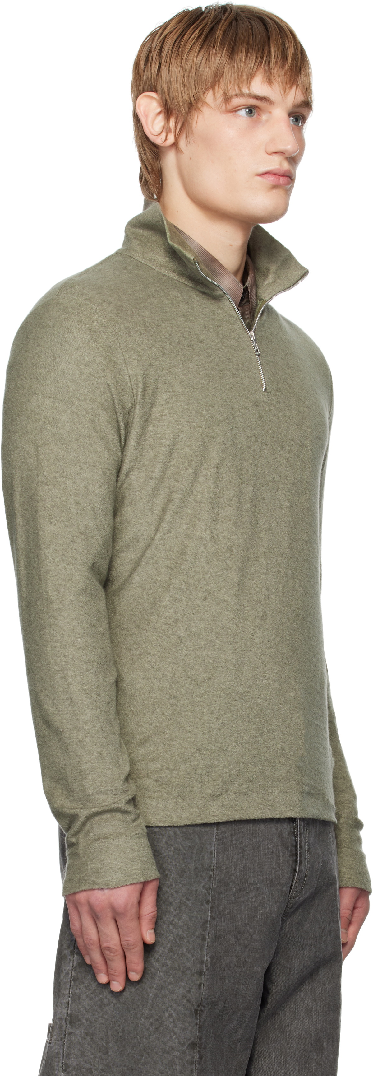 OUR LEGACY Khaki Delicate Funnel Sweater Our Legacy