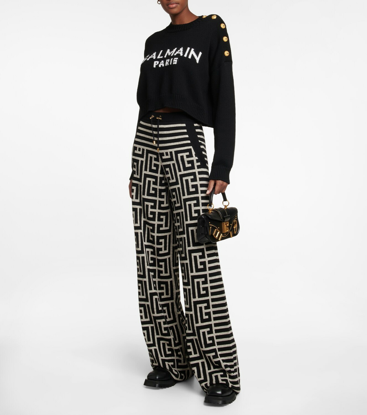 Balmain - Monogram wool-blend sweatpants Balmain