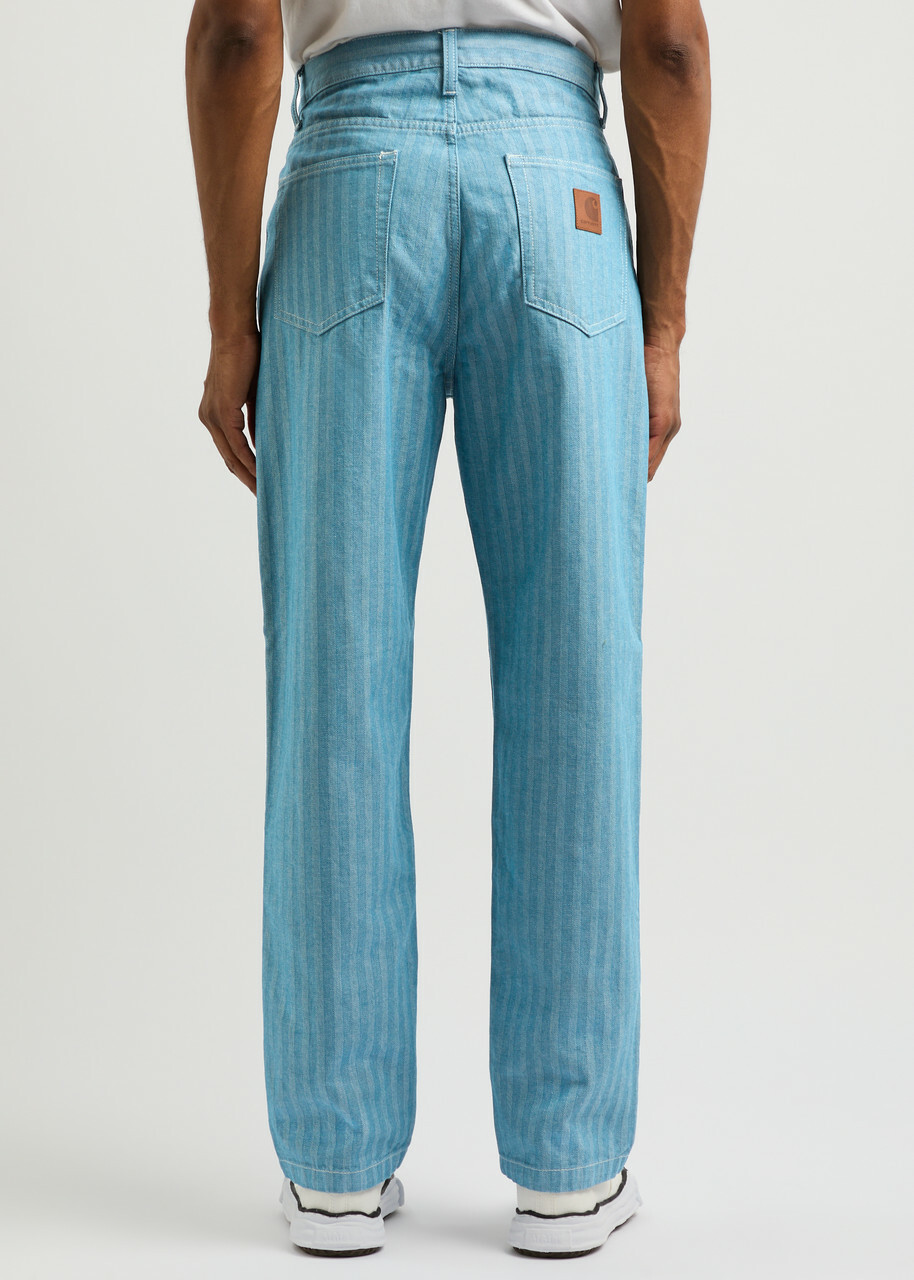 Carhartt Wip Menard Herringbone Straight-leg Jeans Blue Carhartt WIP
