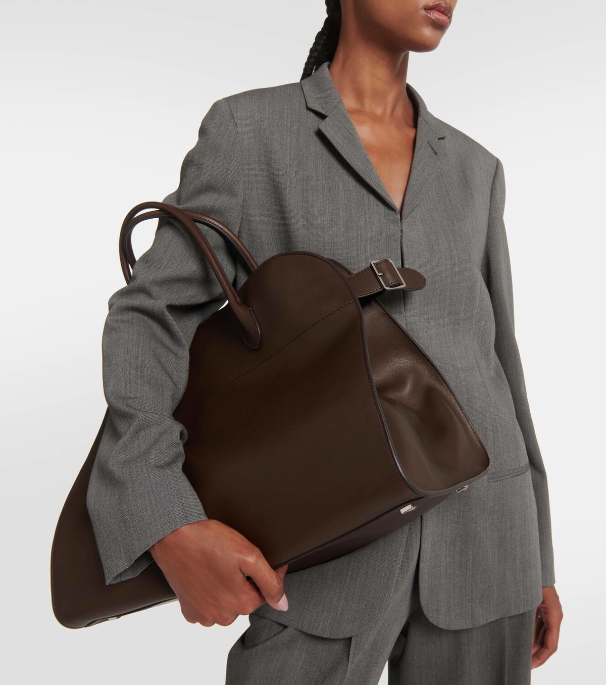 The Row Soft Margaux 17 leather tote bag The Row