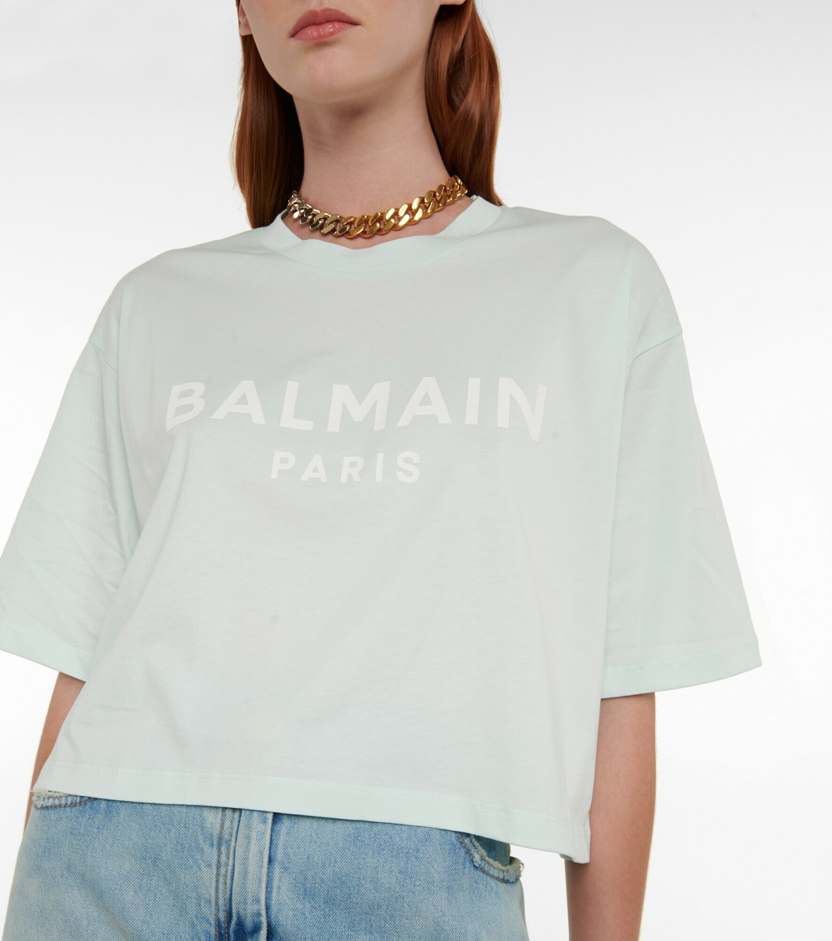 Balmain - Logo cotton jersey T-shirt Balmain