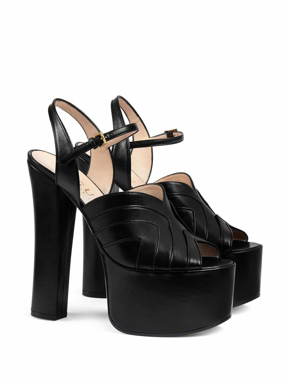 GUCCI - Leather Heel Sandals Gucci