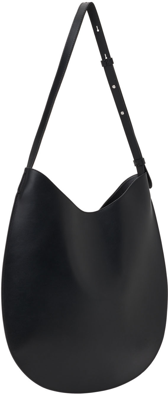 Aesther Ekme Black Leather Flat Shoulder Bag Aesther Ekme