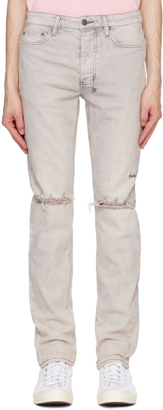 Ksubi Gray Chitch Pluto Trashed Jeans Ksubi