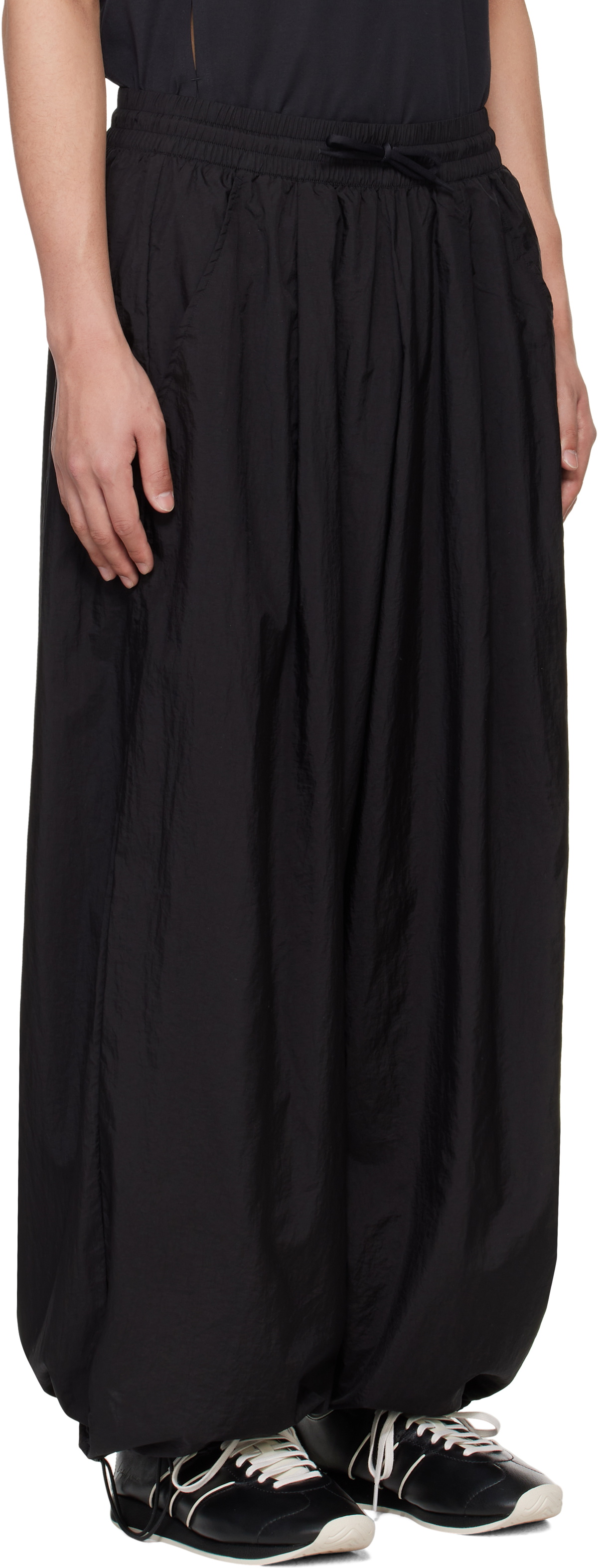 Y-3 Black 3-Stripes Nylon Track Pants Y-3