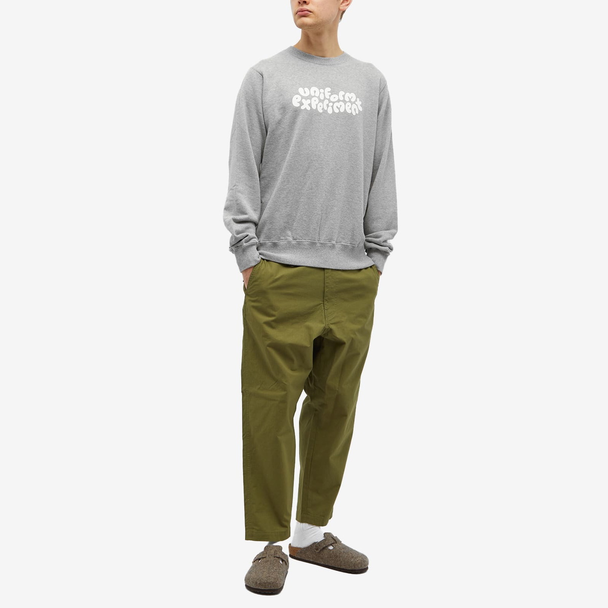Uniform Experiment Men's Insane Crew Sweat in Grey Turtle Uniform ...