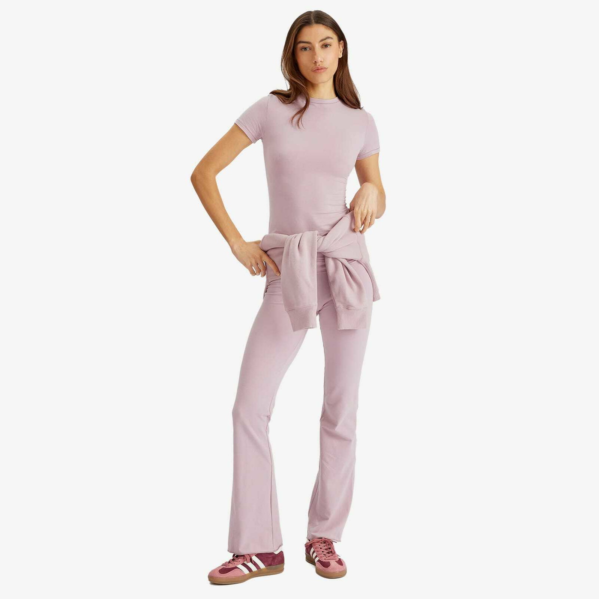 SKIMS Women's Cotton Jersey Foldover Pant in Dusk SKIMS
