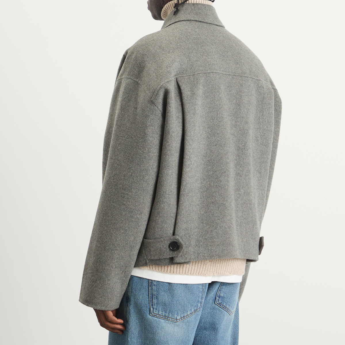 Acne Studios Men's Wool Cashmere Jacket in Vintage Grey Melange Acne ...
