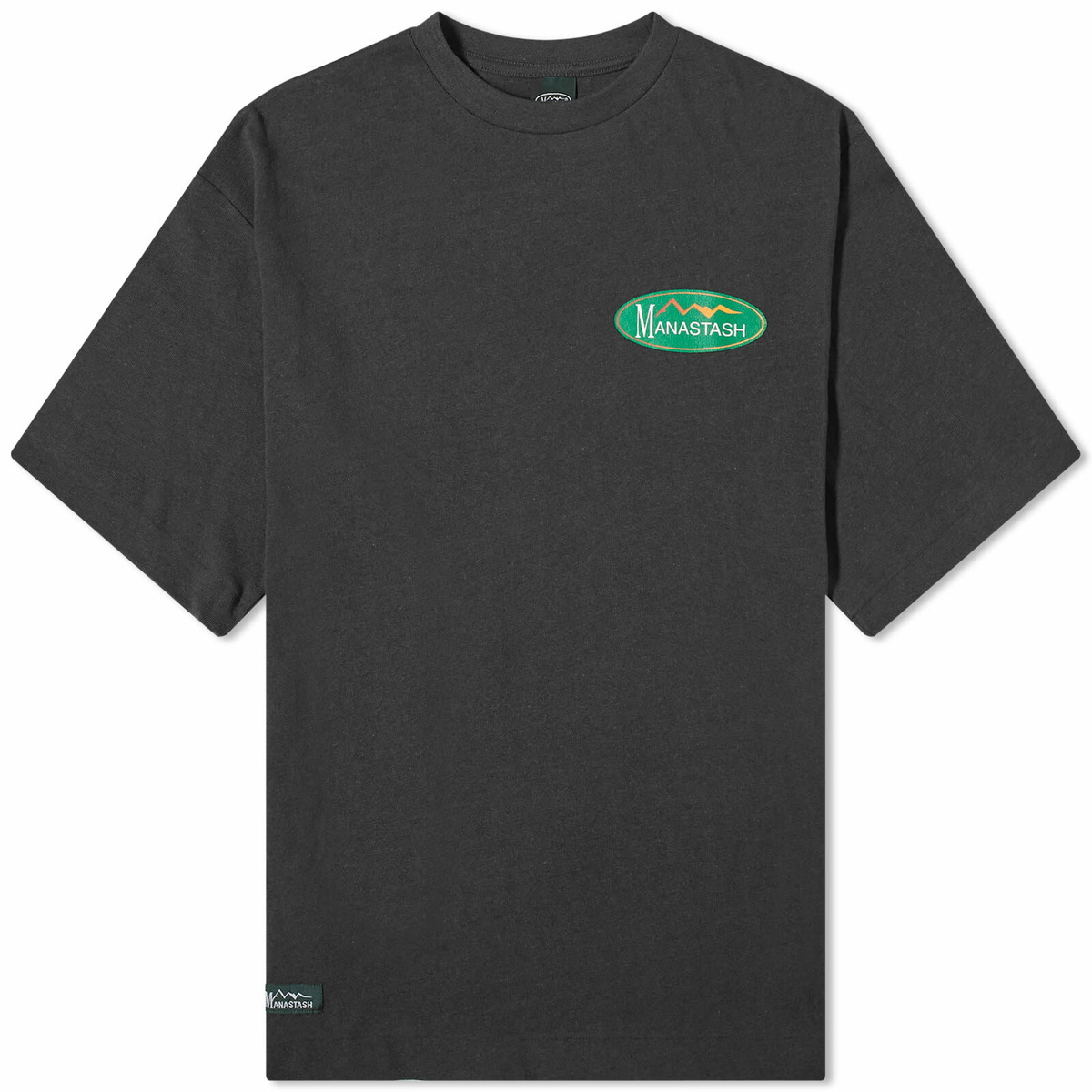 Manastash Men's Original Logo Hemp T-Shirt in Black Manastash