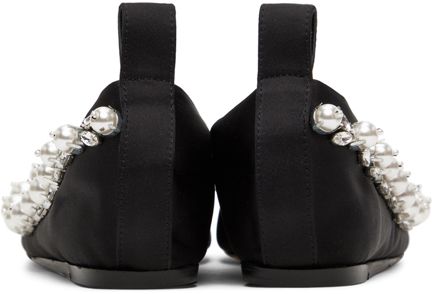 Simone Rocha Black Beaded Ballerina Flats Simone Rocha