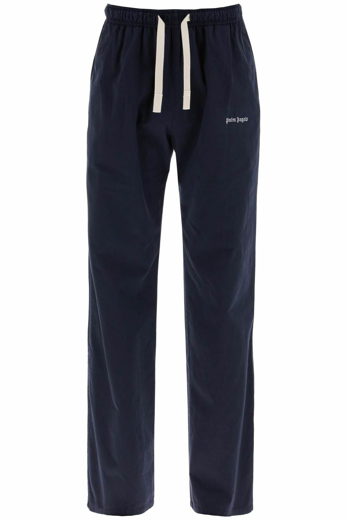 PALM ANGELS cotton gabardine travel joggers Blue Palm Angels