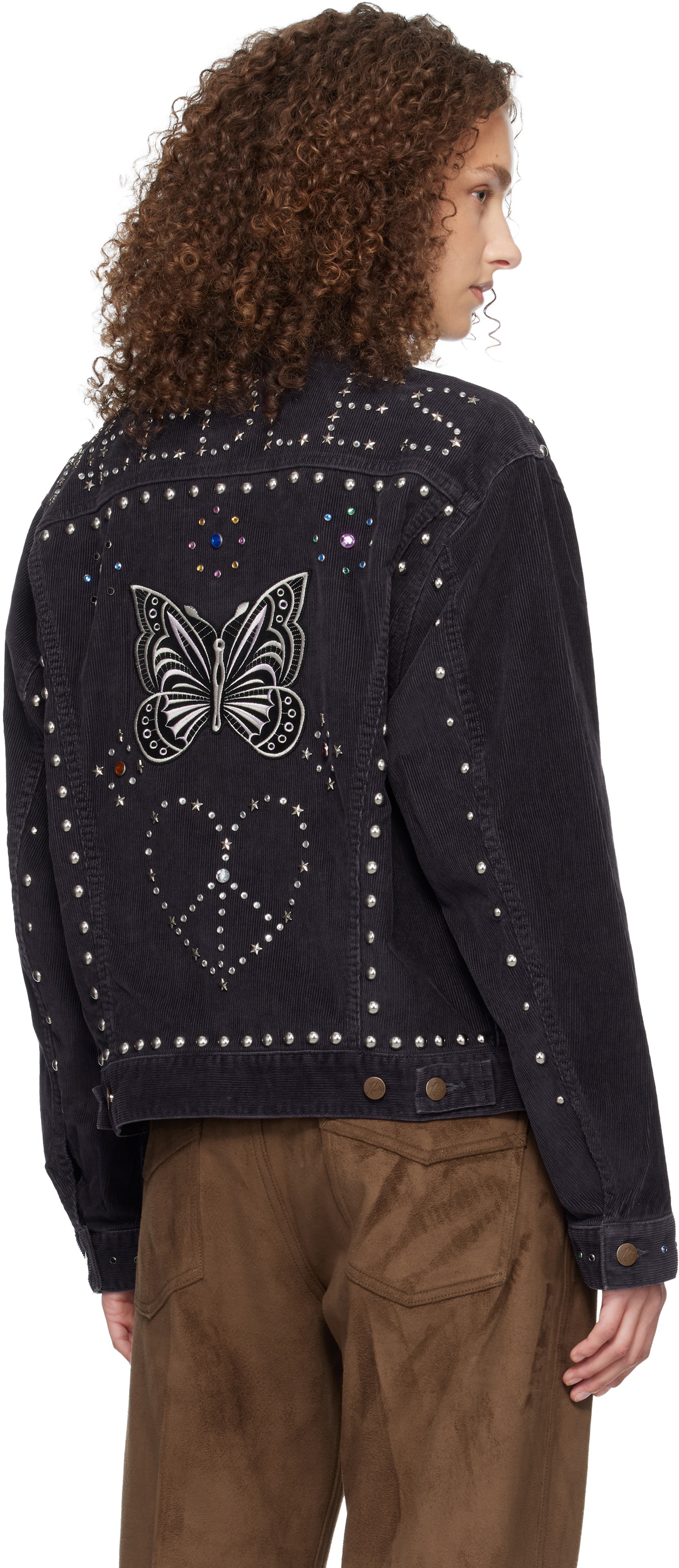 NEEDLES Black Studded Jacket Needles