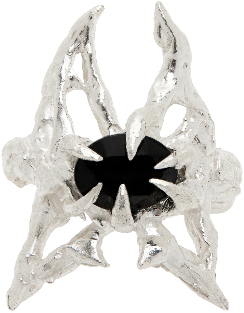 Harlot Hands SSENSE Exclusive Silver Butterfly Ring Harlot Hands