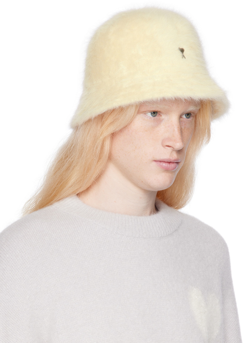 AMI Paris Off-White Ami De Cœur Stud Bucket Hat AMI