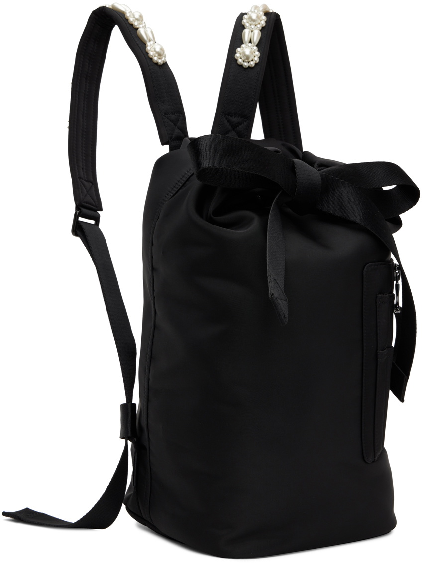 Simone Rocha Black Small Bow Tie Backpack Simone Rocha