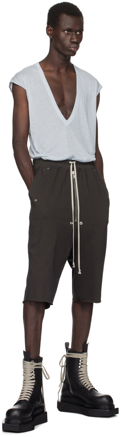 Rick Owens Gray Porterville Bela Pods Shorts Rick Owens