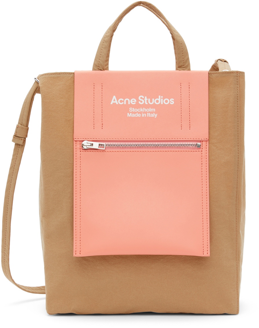 Acne Studios Beige & Pink Medium Tote Acne Studios