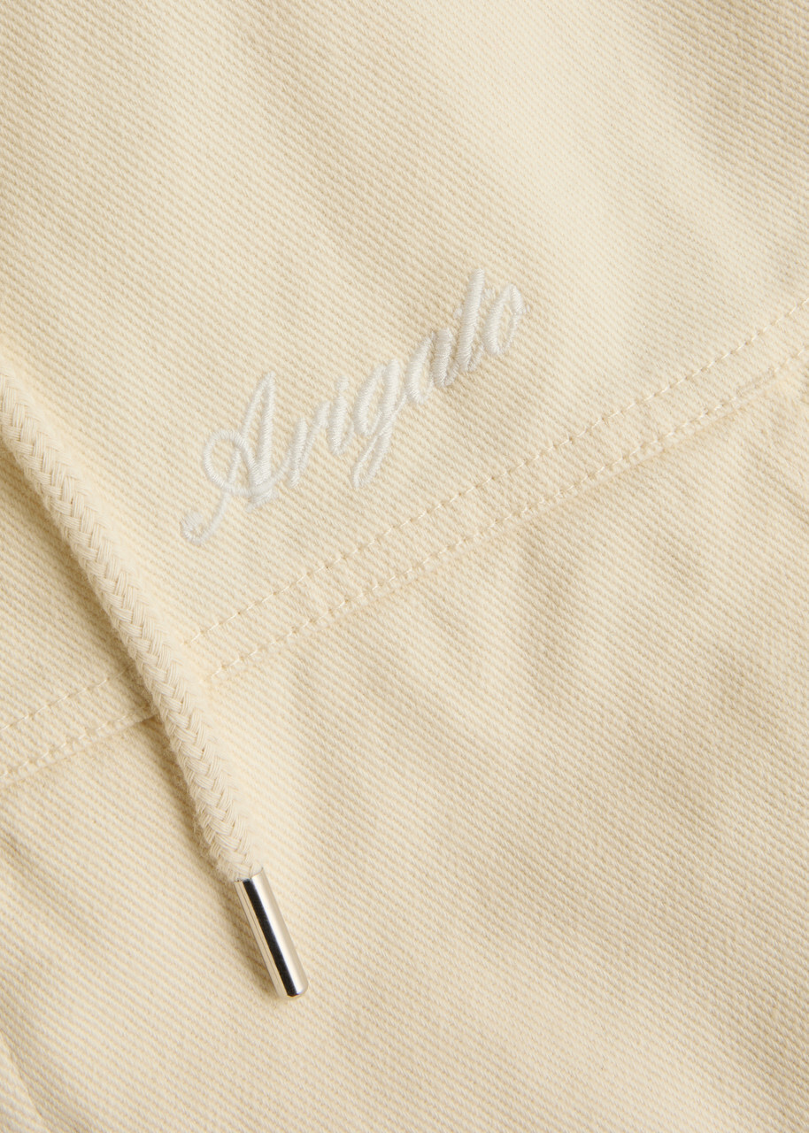 Axel Arigato Moss Padded Hooded Cotton Jacket Ecru Axel Arigato