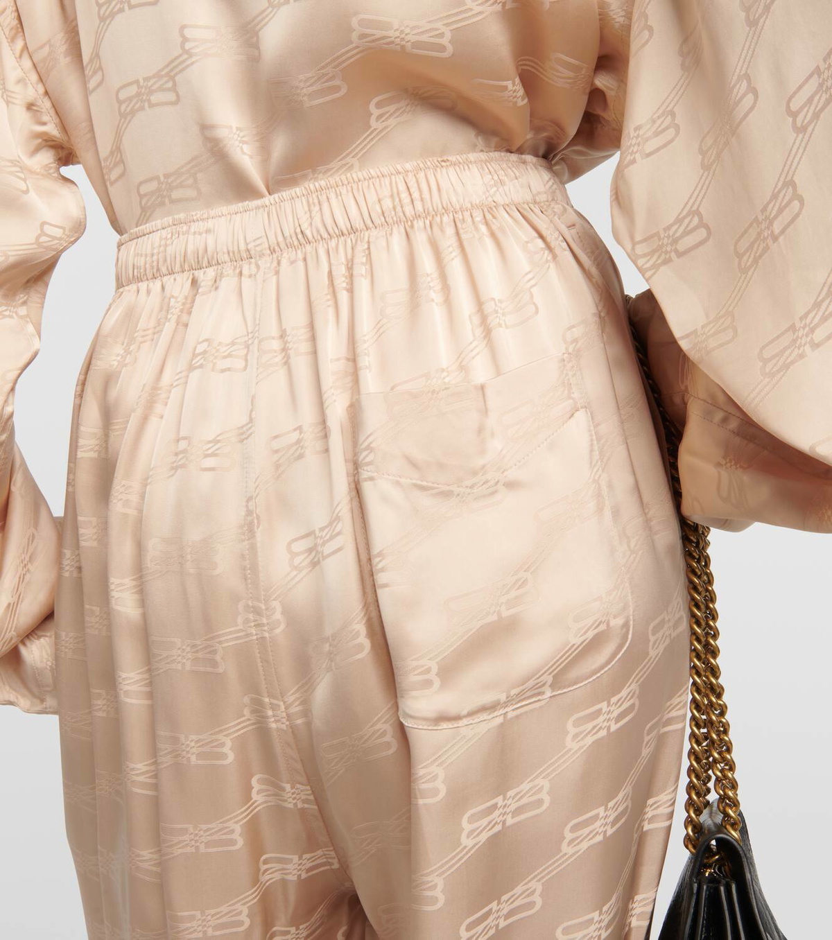 Balenciaga BB Monogram jacquard satin pants Balenciaga