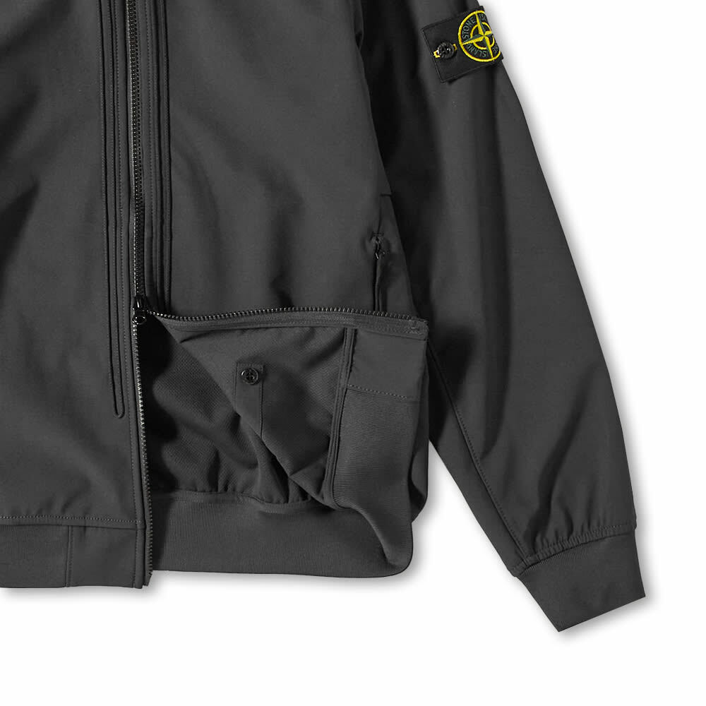 Stone Island Men's Soft Shell-R Hooded Jacket in Black Stone Island