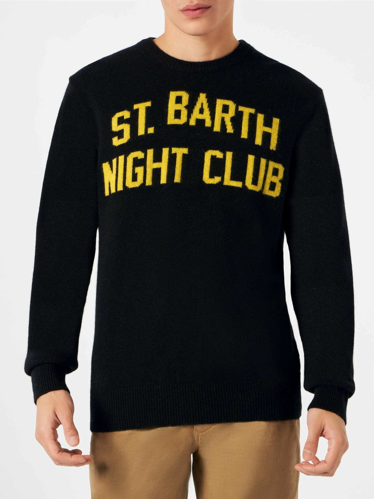 MC2 Saint Barth Man Sweater With St. Barth Night Club Print MC2 Saint Barth