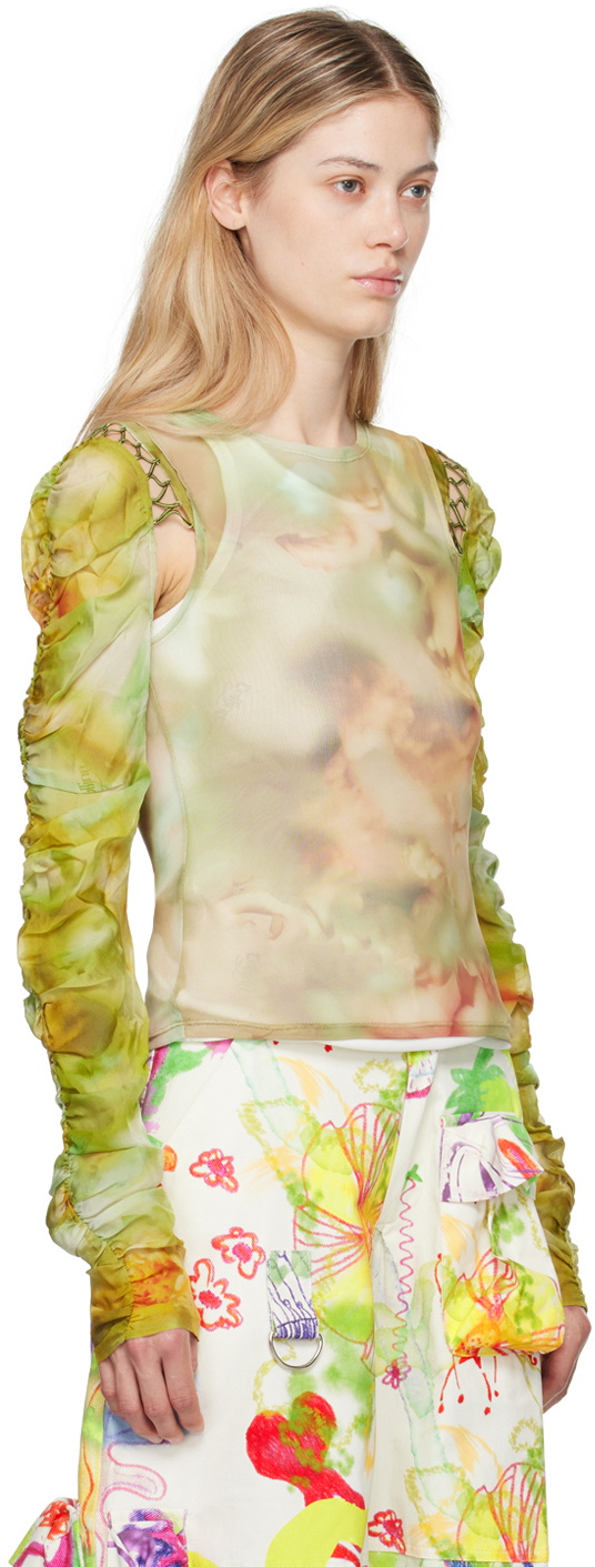 Collina Strada Green Cardio Delilah Blouse Collina Strada