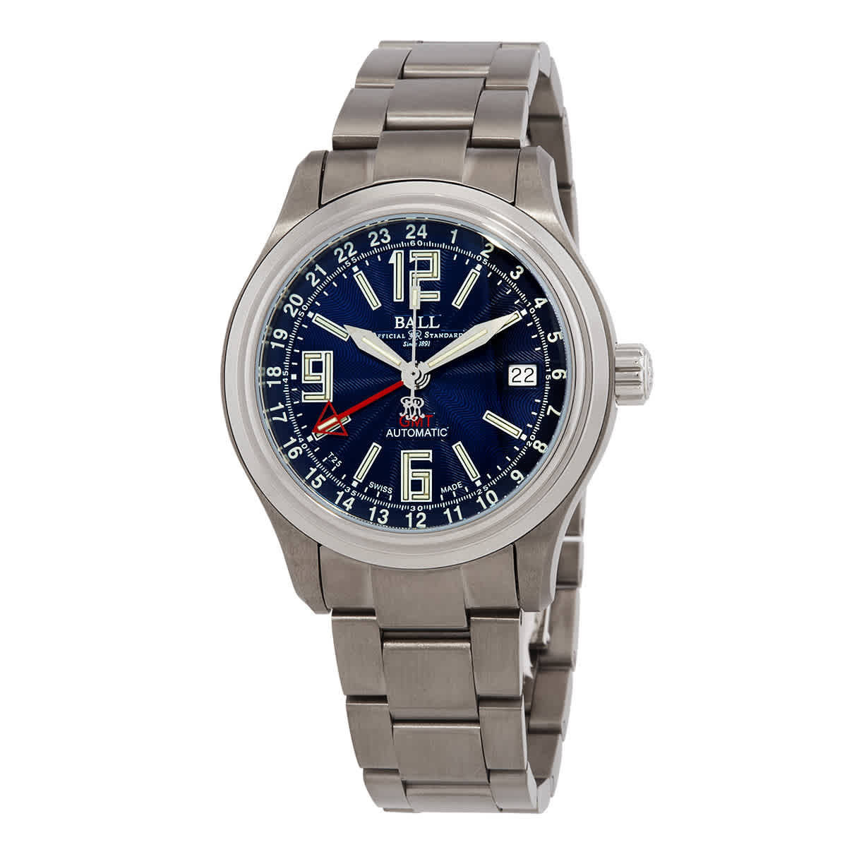 Ball Trainmaster GMT Automatic Blue Dial Mens Watch GM1038D-S10J-BE Ball