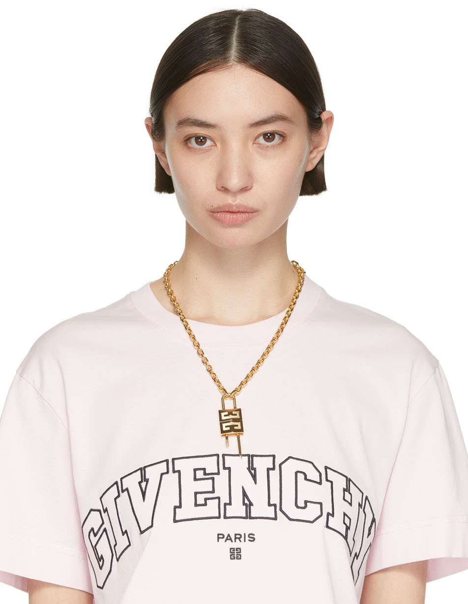 Givenchy Gold Lock Necklace Givenchy