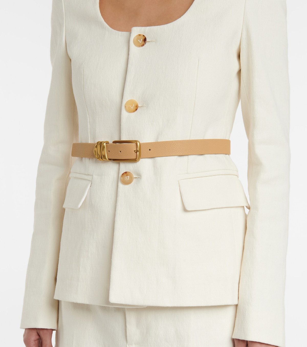 Bottega Veneta - Metal Loops leather belt Bottega Veneta