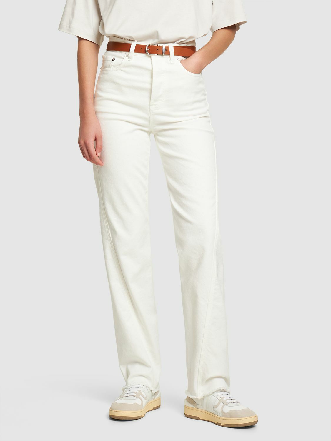 LANVIN - 10mm Clay Poly & Leather Sneakers Lanvin