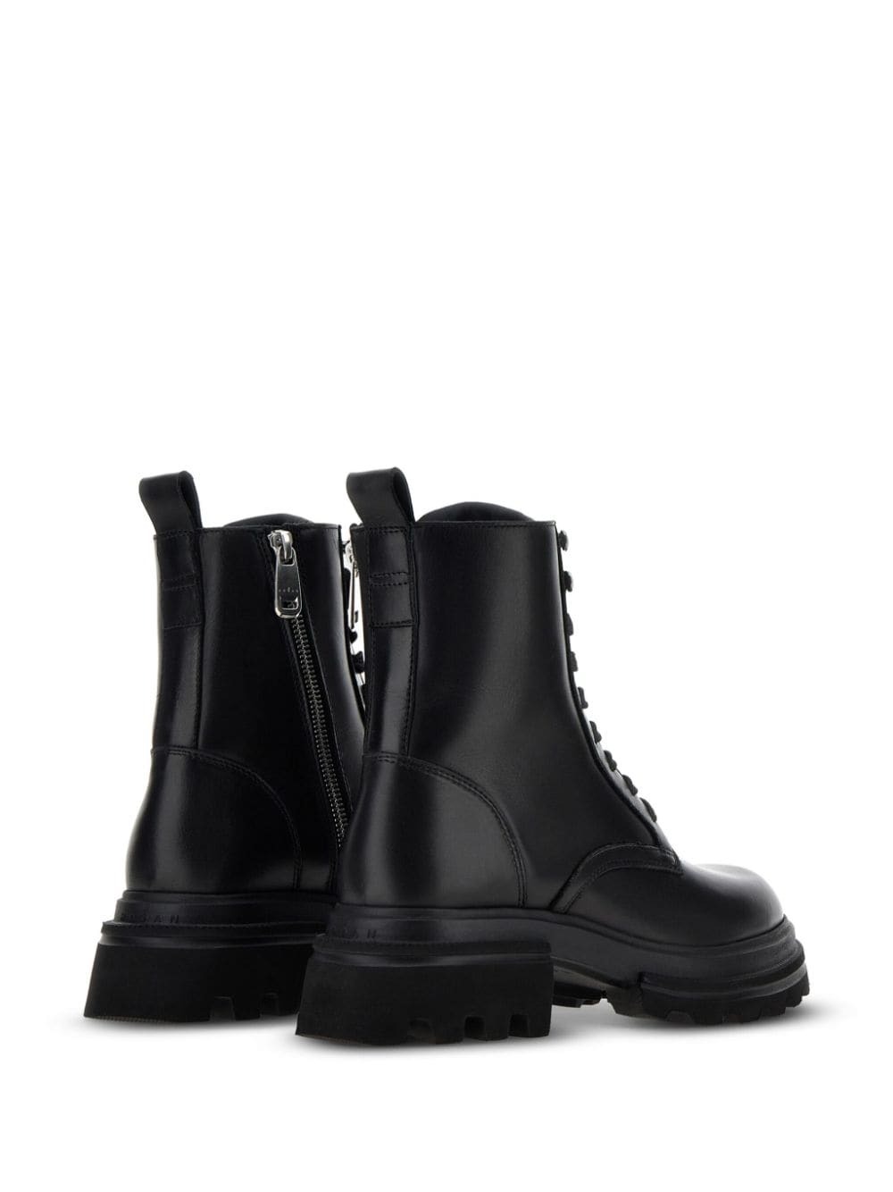 HOGAN - Leather Combat Boots Hogan