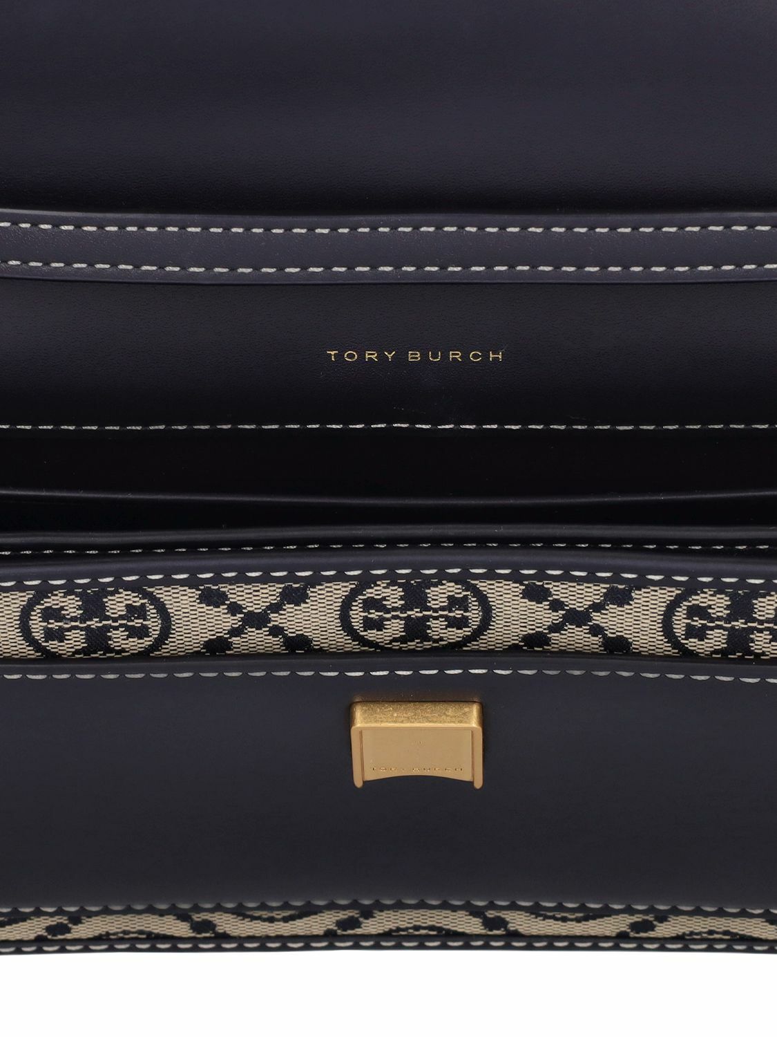 TORY BURCH T Monogram Cotton Chain Wallet Tory Burch