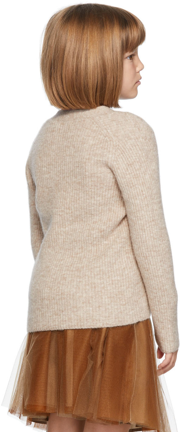 Bonpoint Kids Beige Alpaca Tiana Cardigan Bonpoint