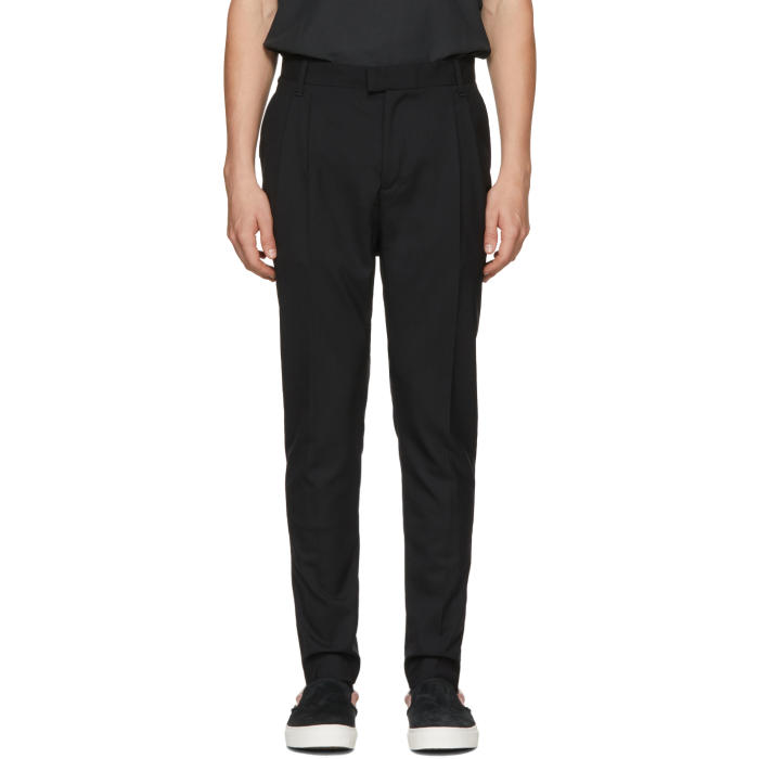 Diet Butcher Slim Skin Black Tapered Two Tacks Trousers Diet Butcher ...