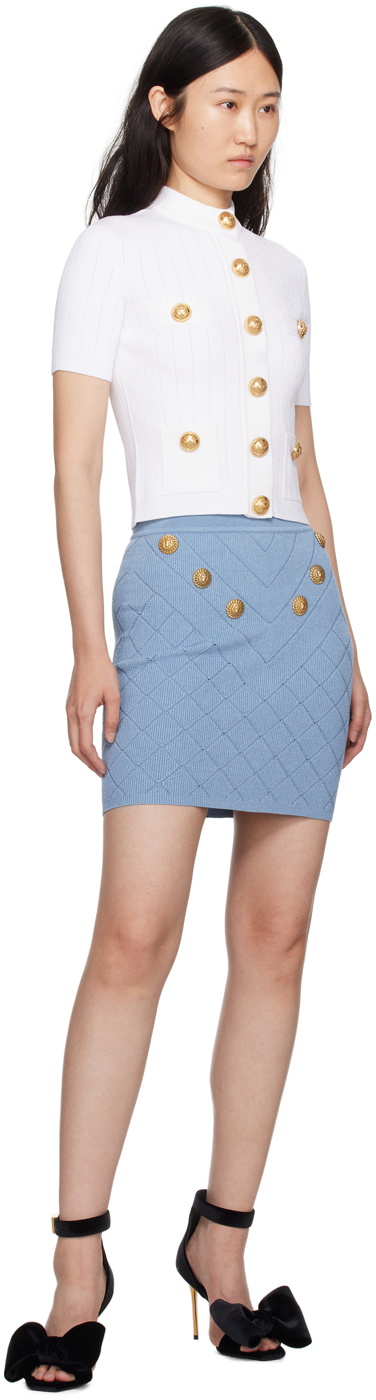 Balmain White Buttoned Cardigan Balmain