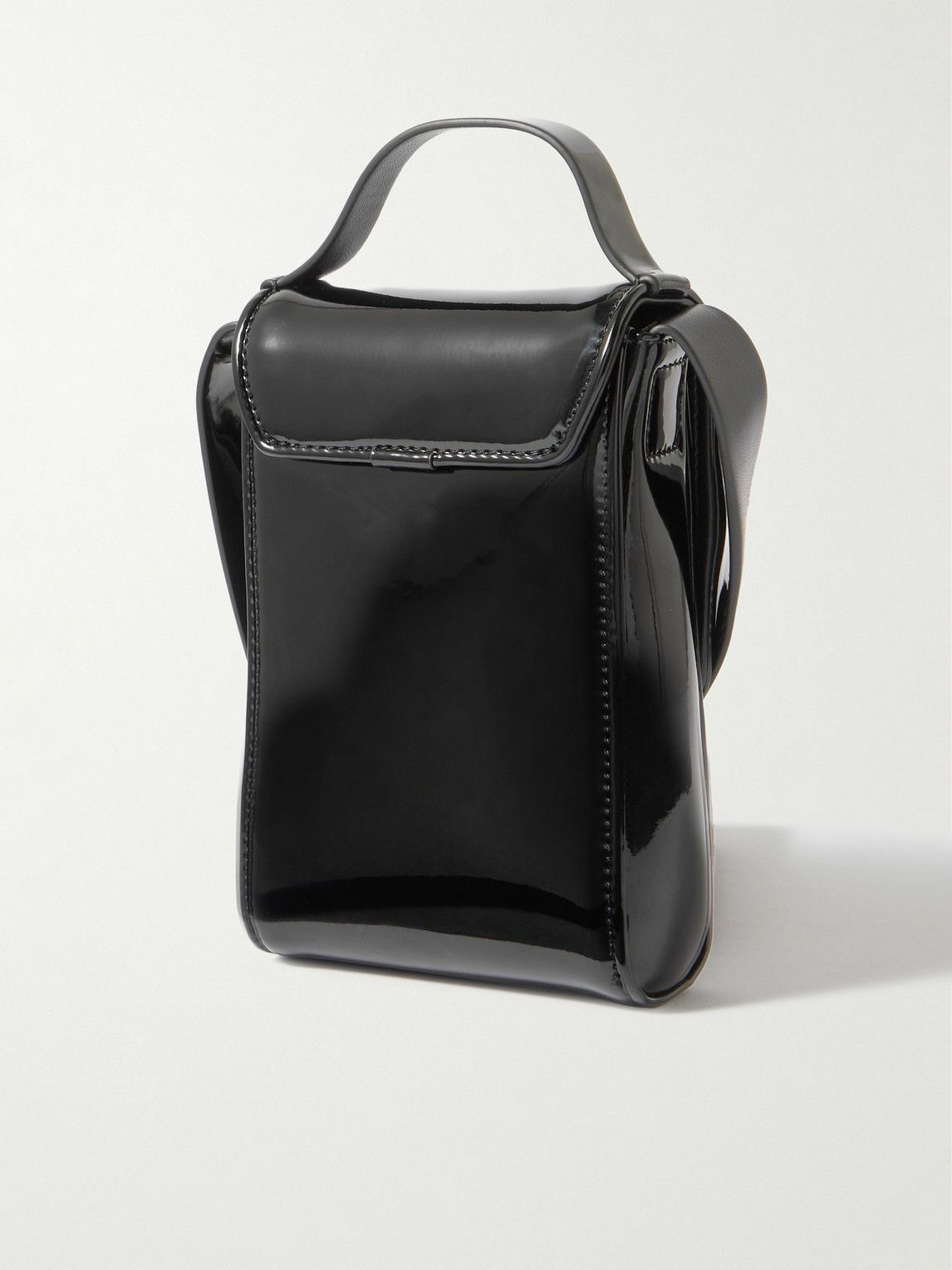 Acne Studios - Logo-Appliquéd Faux Patent-Leather Phone Pouch Acne Studios