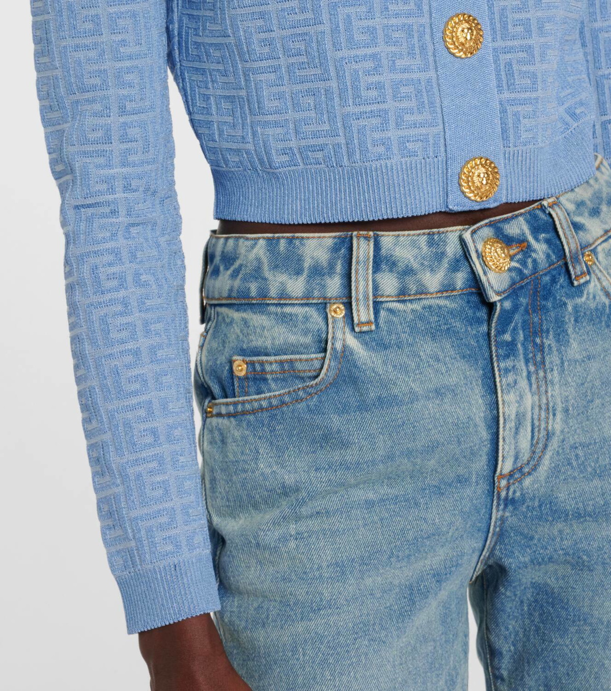 Balmain Monogram lamé cardigan Balmain